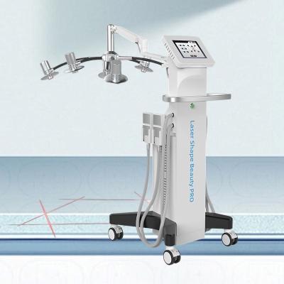 China 635nm Red Cold Laser Fat Removal Machine 3 In 1 EMS 6D With Cryo Pads for sale