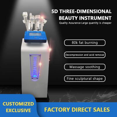 China 6 In 1 Lipo Cavitation Beauty Machine Vacuum RF 5D Carving Belly Fat Removal for sale