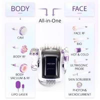 China 10 In 1 RF Cavitation Beauty Machine 40K Skin Rejuvenation For Face And Body for sale