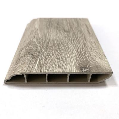 China Thickness 15mm Grey Laminate SPC Skirting Board for sale
