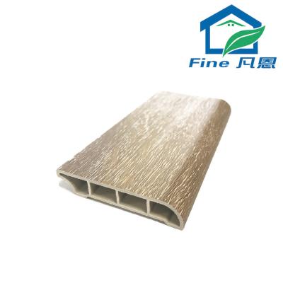 China Grey SPC Laminate Skirting Board Thickness 15mm for sale