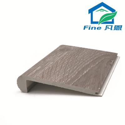 China Anti Slip WPC 72mm Laminate Stair Nose Flush for sale