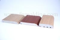 China Pvc Film Coated Natural Wood Skirting Board Waterproof Intertek Certified for sale