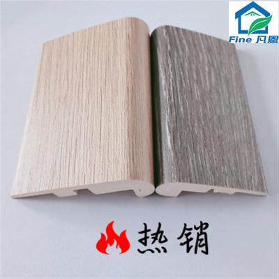 China WPC Stair Nose Laminate 55mm Polyvinyl Chloride Waterproof For Public Places for sale