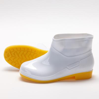 China Food Processing Waterproof Rain Boots PVC Oil Alkali Resistant Safety Boots 12cm for sale