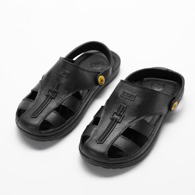 China Black Non Slip ESD SPU Antistatic Slippers Cleanroom Food Industry Footwear Size 35-50 for sale