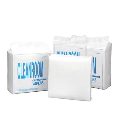 China 100% Polyester Cleanroom Wiper 9x9 Inch Class 1000 Lint Free for LCD Screen for sale