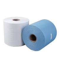 China Workshop Woodpulp Cellulose Industrial Paper Wipe Roll Multi Purpose Disposable for sale