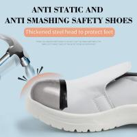 China ESD Anti Static Safety Shoes Steel Toe Cap Dustproof Waterproof Cleanroom Work Shoes Size 36-49 for sale