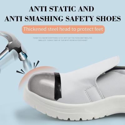 China ESD Anti Static Safety Shoes Steel Toe Cap Dustproof Waterproof Cleanroom Work Shoes Size 36-49 for sale