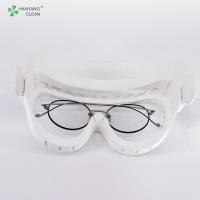 China Pharmaceutical GMP Cleanroom Autoclavable Goggles Silicone Elastic Band 101.8g 2.0mm Lens for sale