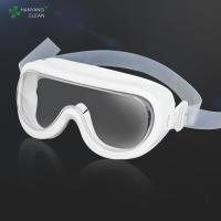 China Pharmaceutical GMP Cleanroom Autoclavable Goggles Silicone Elastic Band 101.8g 2.0mm Lens for sale