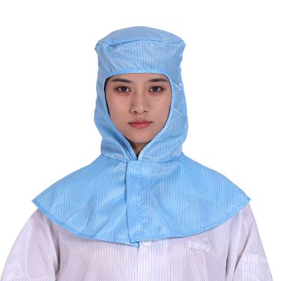 China HANYANG CLEAN KL-3013 Anti-static Fabric Shawl Hood 35g Lightweight Dustproof for Cleanroom Use for sale
