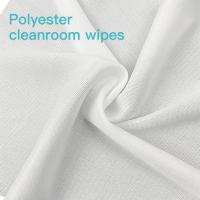 China 100 Microfiber Cleanroom Wipes 9x9 Inch Laser Sealed Edge Class 1000 Dust Free for Semiconductor for sale