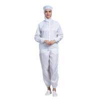 China Industrial Washable Cleanroom Suit CE Certified ESD Protective Clothing 108 GSM for Pharma Manufacturing Safety for sale