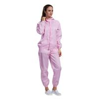 China Industrial Washable Cleanroom Suit CE Certified ESD Protective Clothing 108 GSM for Pharma Manufacturing Safety for sale