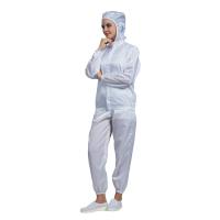 China Industrial Washable Cleanroom Suit CE Certified ESD Protective Clothing 108 GSM for Pharma Manufacturing Safety for sale