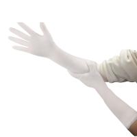 China 16 Inch Cleanroom Nitrile Gloves Disposable Powder Free Latex Free Industrial Grade Blue White S M L for sale