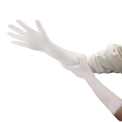 China 16 Inch Cleanroom Nitrile Gloves Disposable Powder Free Latex Free Industrial Grade Blue White S M L for sale