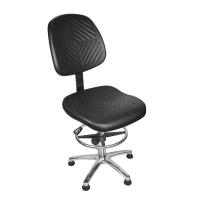 China ESD Lab Stool Antistatic Cleanroom Chair with PU Leather for Laboratory and Manufacturing Environments for sale