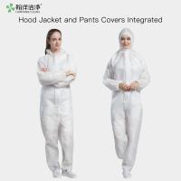 China Radiation Sterilized SMS Nonwoven Cleanroom Suit GB 12014-2019 M-4XL 0.28KG for sale