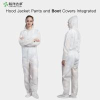 China Radiation Sterilized SMS Nonwoven Cleanroom Suit GB 12014-2019 M-4XL 0.28KG for sale