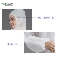 China Radiation Sterilized SMS Nonwoven Cleanroom Suit GB 12014-2019 M-4XL 0.28KG for sale