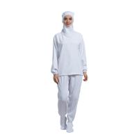 China Cleanroom ESD Hooded Underwear 100% Polyester Pongee 10e6-10e9 Ohm S to 4XL for sale