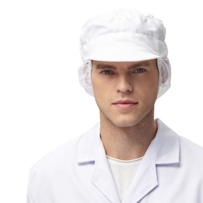 China Polyester Cotton Mesh Hat for Food Factory with Earflaps - Comfortable and Breathable Cap for sale
