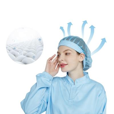 China Polyester Cotton Mesh Hat for Food Industry Adjustable Rope One Size Fits All for sale