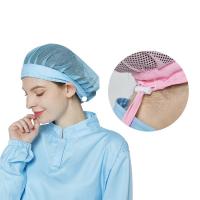 China Polyester Cotton Mesh Hat for Food Industry Adjustable Rope One Size Fits All for sale