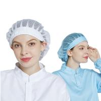 China KL-3006 Polyester Mesh Hat Adjustable Rope One Size Fits All Dust Proof Cap for Food Factory Workshop for sale