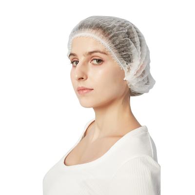 China Latex Free Disposable Hair Net PP Nonwoven 21g for Food Industry Cleanroom for sale