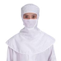 China KL-3016TQ Anti-Static ESD Working Cap with Breathable Mask Cleanroom Shawl Hood 100% Polyester for sale