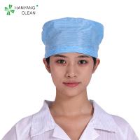 China ESD Anti Static Polyester Cotton Cap Machine Washable for Food Factory Cleanroom for sale