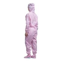 China Antistatic ESD Cleanroom Coverall 99% Polyester 1% Conductive Fiber S to 4XL for sale