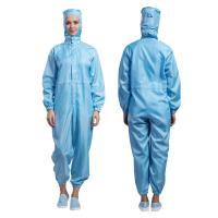 China Custom Size ESD Coverall 10e6-10e9 Ohm for Class 100 Cleanroom Suit for sale