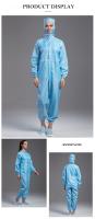 China Custom Size ESD Coverall 10e6-10e9 Ohm for Class 100 Cleanroom Suit for sale