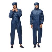 China Custom Size Lint Free ESD Cleanroom Coverall 106-107 Ohm Surface Resistance Antistatic Suit for sale
