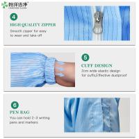 China Custom Size Lint Free ESD Cleanroom Coverall 106-107 Ohm Surface Resistance Antistatic Suit for sale