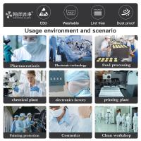 China Wholesale Custom Logo Washable ESD Cleanroom Coverall 106-107Ohm Surface Resistance for sale