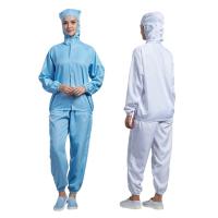 China Hanyang H-1107 Clean Fast Food Factory Uniform 100% Polyester Unisex Stand Collar Elastic Hem Sleeves S-4XL for sale