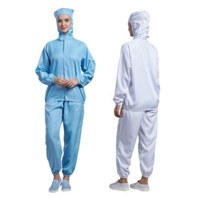 China Hanyang H-1107 Clean Fast Food Factory Uniform 100% Polyester Unisex Stand Collar Elastic Hem Sleeves S-4XL for sale