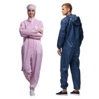 China ESD Cleanroom Coverall Antistatic Dust Proof Reusable Lint Free Waterproof Uniform 27.5x33x3cm for sale