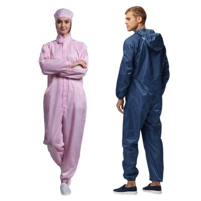 China ESD Cleanroom Coverall Antistatic Dust Proof Reusable Lint Free Waterproof Uniform 27.5x33x3cm for sale