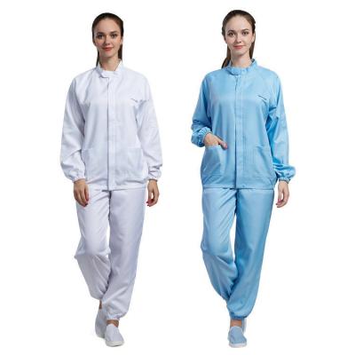 China Dust-Free Antistatic Cleanroom Suit ESD Garment for Food Processing 1000V Protection for sale