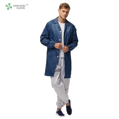 China Unisex ESD Gown Anti Static Smock Cleanroom Uniform 52x34x54cm ESD Protection for sale
