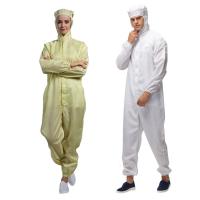 China H-1109 100D Stripe Washable Unisex Antistatic ESD Cleanroom Coverall Industrial Dust-free Suit for sale