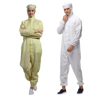 China H-1109 100D Stripe Washable Unisex Antistatic ESD Cleanroom Coverall Industrial Dust-free Suit for sale