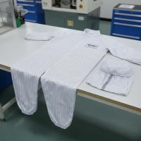 China Anti Static Garments 5mm Grid Fabric 10e3-10e5 Ohm ESD Protection Wear for Factory Workers for sale